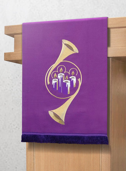Advent Horns & Candles Sample Lectern Hanging – Bramante Studio