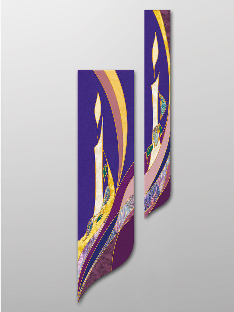 Advent Candles Sarum Blue Banners Collection – Bramante Studio